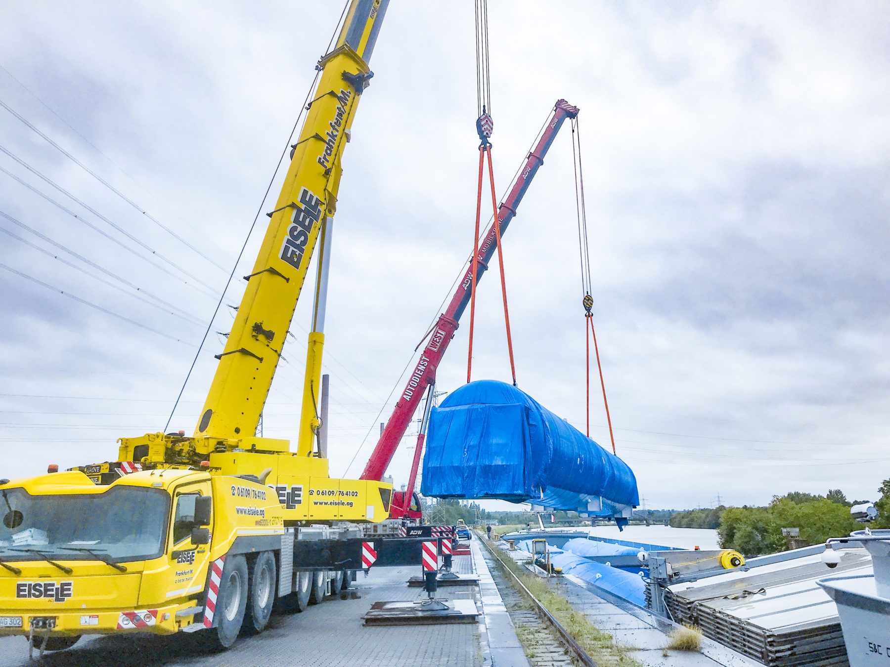 bayernhafen - LNG Tanks für Reefuelery in Aschaffenburg umgeschlagen